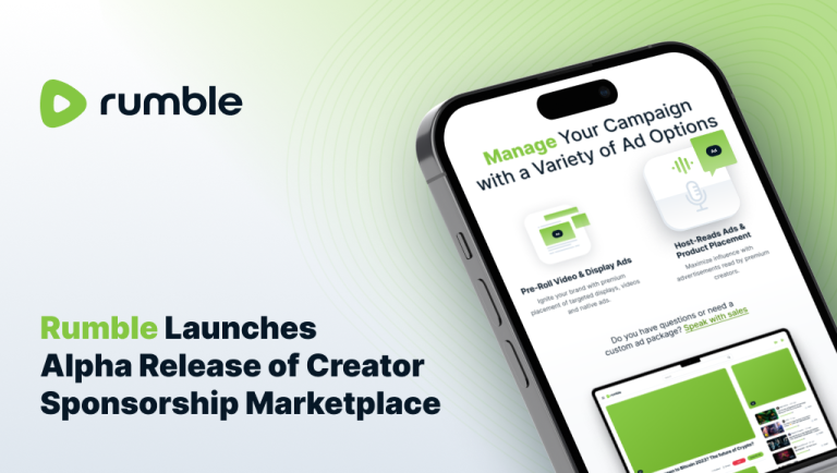 Rumble Launches Alpha Release of Creator Sponsorship Marketplace | Rumble